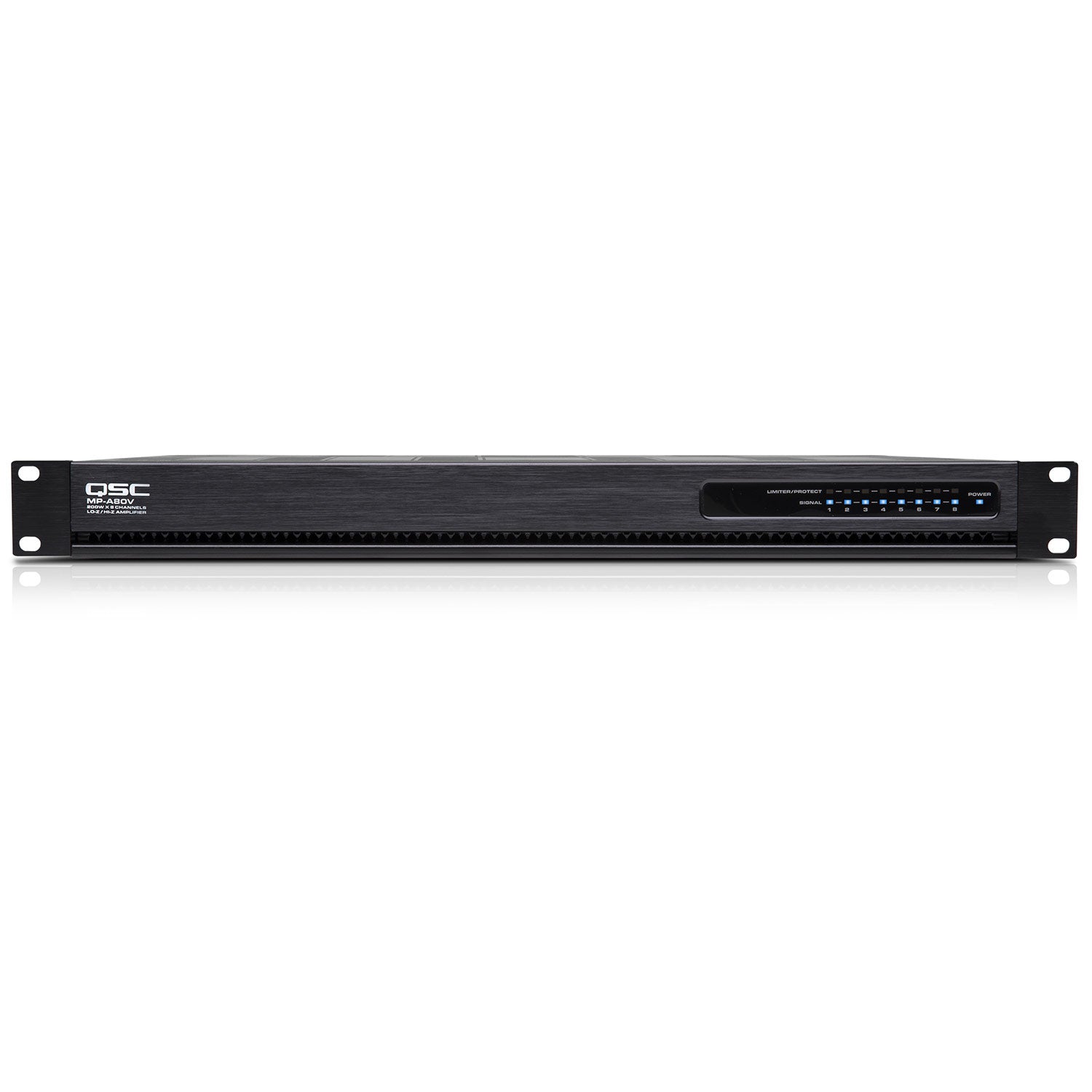 QSC MP-A80V Eight-Channel Hi-Z/Low-Z Install Power Amplifier